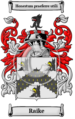 Raike Name Meaning, Family History, Family Crest & Coats of Arms