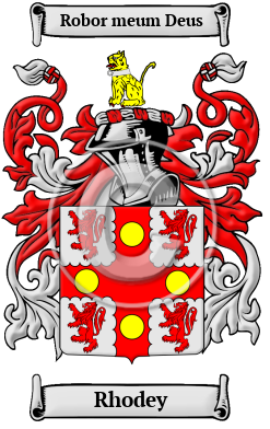 Rhodey Name Meaning, Family History, Family Crest & Coats of Arms