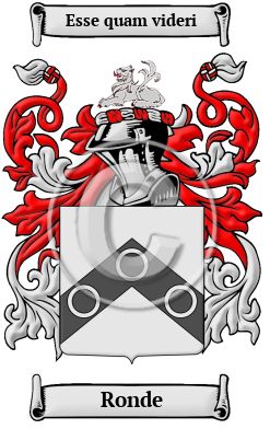 Ronde Name Meaning, Family History, Family Crest & Coats of Arms