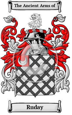 Ruday Name Meaning, Family History, Family Crest & Coats of Arms