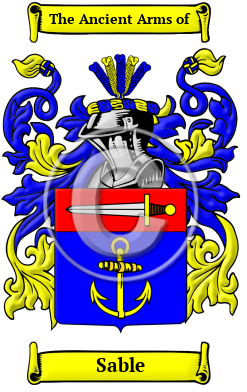 Sable Name Meaning, Family History, Family Crest & Coats of Arms