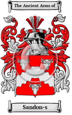 Sandon-s Name Meaning, Family History, Family Crest & Coats of Arms