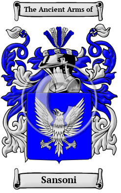 Sansoni Name Meaning, Family History, Family Crest & Coats of Arms