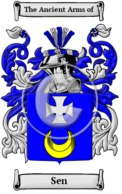 Sen Name Meaning, Family History, Family Crest & Coats of Arms