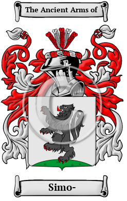 Simo- Name Meaning, Family History, Family Crest & Coats of Arms