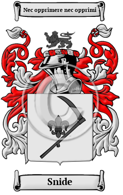 Snide Name Meaning, Family History, Family Crest & Coats of Arms