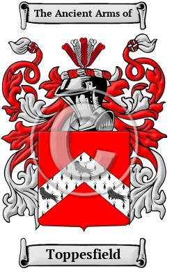 Toppesfield Name Meaning, Family History, Family Crest & Coats of Arms