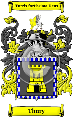 Thury Name Meaning, Family History, Family Crest & Coats of Arms