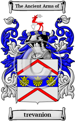 Trevanion Name Meaning, Family History, Family Crest & Coats of Arms