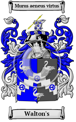 Walton's Name Meaning, Family History, Family Crest & Coats of Arms
