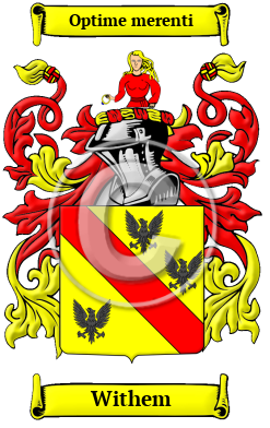 Withem Name Meaning, Family History, Family Crest & Coats of Arms