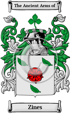 Zines Name Meaning, Family History, Family Crest & Coats of Arms