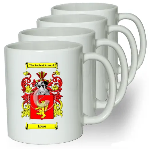 Lowe Coffee mugs (set of four) | HouseOfNames.com