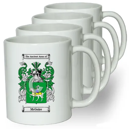 McGuire Coffee mugs (set of four) | HouseOfNames.com